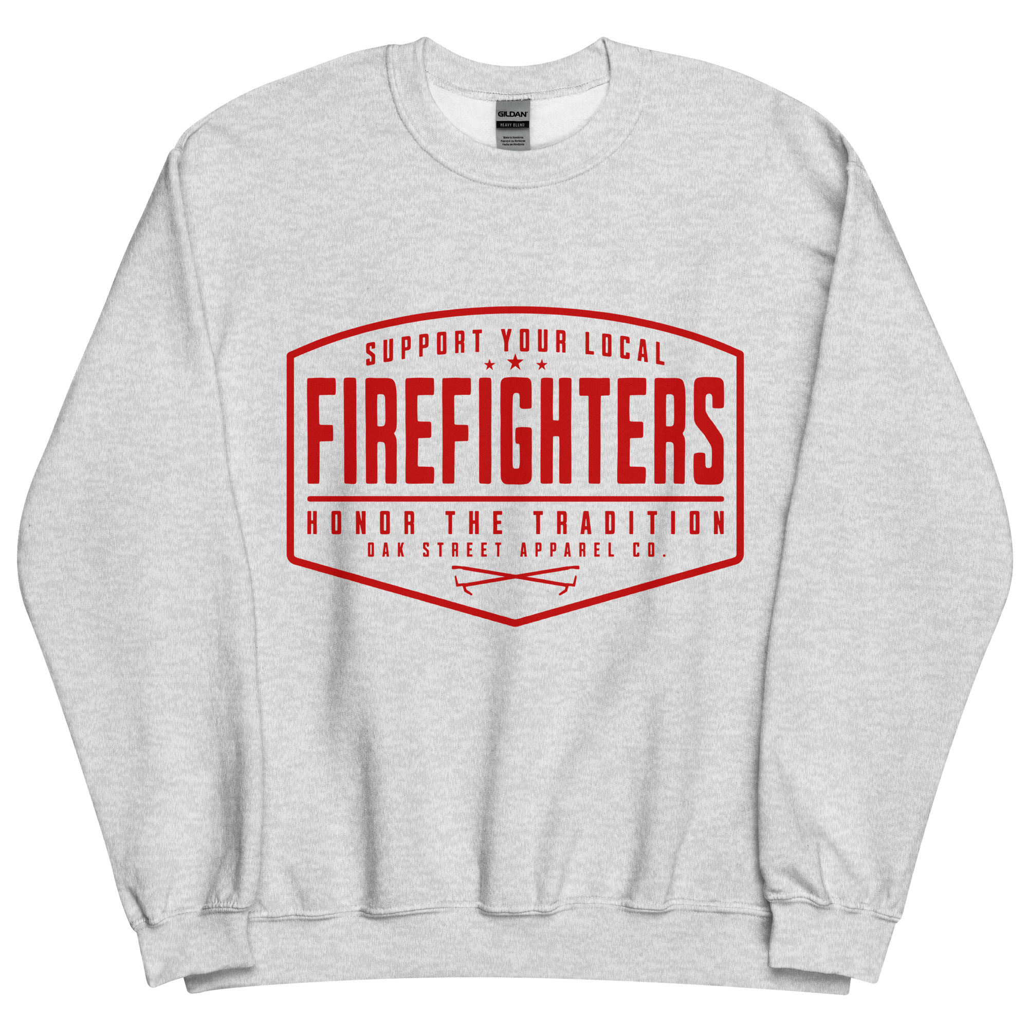 Support Local Firefighters Crew Neck Sweater – Oak Street Apparel Co.
