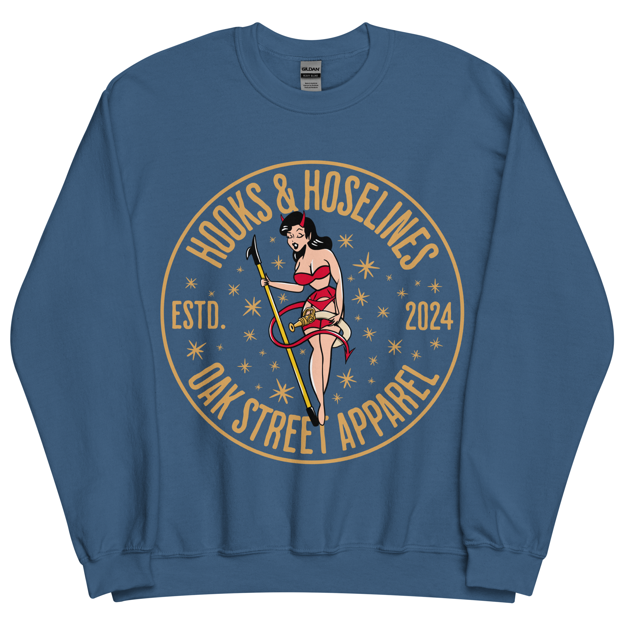 Hooks & Hoselines Firefighter Crew Neck Sweater – Oak Street Apparel Co.
